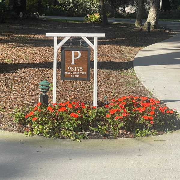 Custom Hanging Yard Sign, Handmade Sign, Personalized Address Sign ...