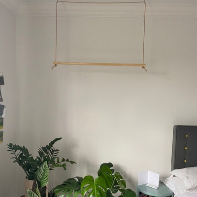 Handmade, Natural Wood, Hanging Rail - Etsy UK