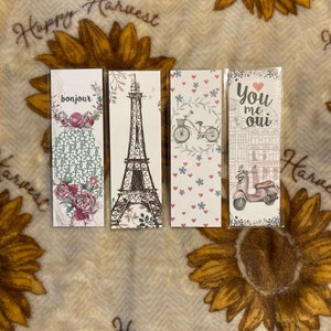 Eiffel Tower Bookmark, French Theme, France Landmark Bookmarks, French ...