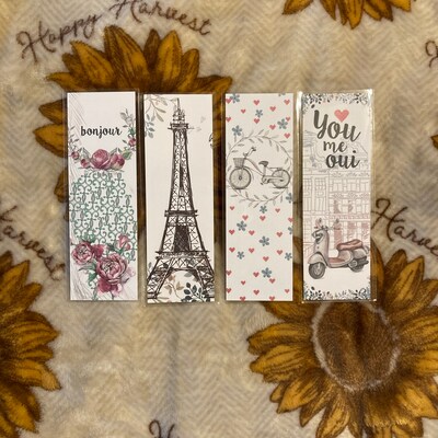 Eiffel Tower Bookmark, French Theme, France Landmark Bookmarks, French ...