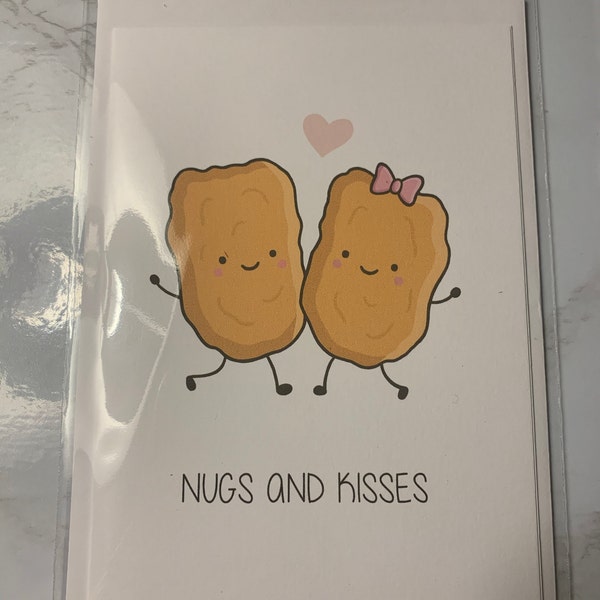 Happy Anniversary Card | Chicken Nuggets | Nugs and Kisses | Happy ...