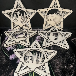 Dad & Daughter Shadow Box SVG, Standing Dad and Daughter Multilayer ...