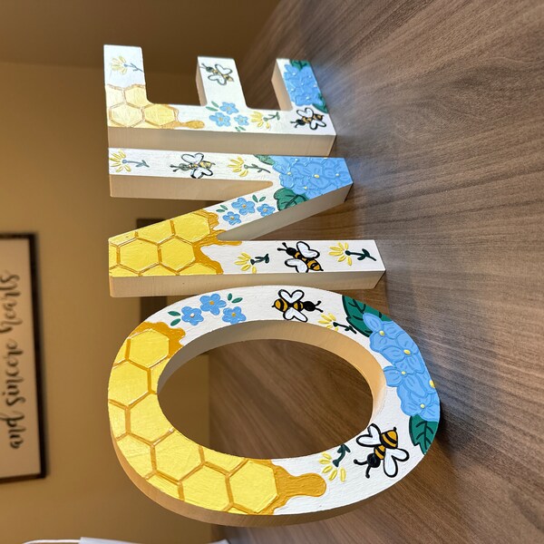 Custom Painted Letters, Hand Painted Letters, Gift for Kids, Kid Room ...