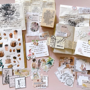 Printable A4, 8.5x11 Ephemera Labels Digital Floral Instant Download ...