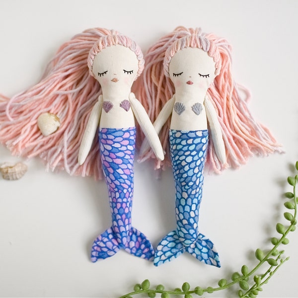 8" Mermaid Pattern and Detailed Instructions in English ( 3 Hairstyles ...
