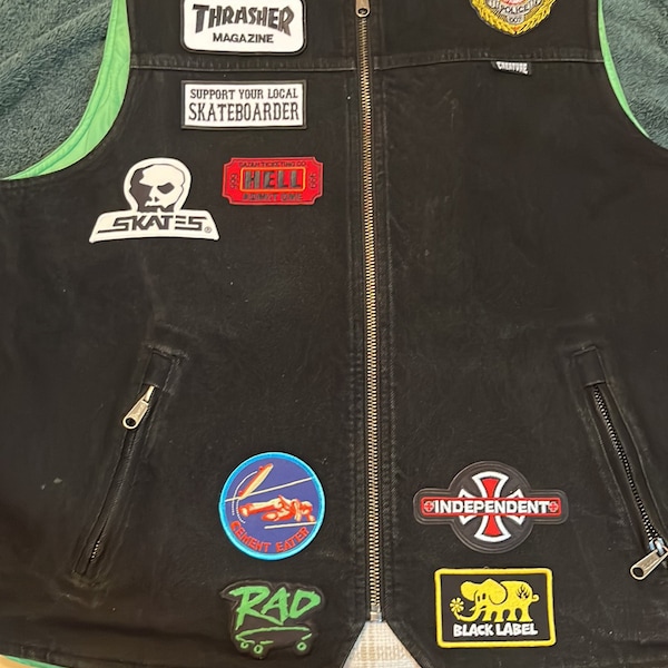 Vintage Skateboard Patch, Cement Eater Embroidered Iron on Patch 3