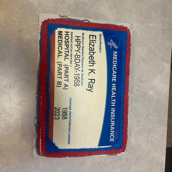 Medicare Card EDIBLE Image for Cakes and Cupcakes, Retirement Cake ...
