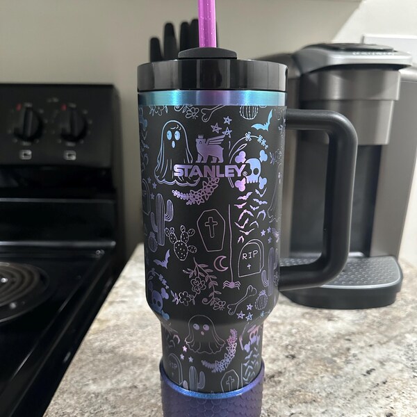 40 Oz Tumbler Pickle Pickles Handle Straw Pickle Lover Customized Laser ...