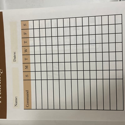 Puppy Potty Training Tracker, House Training Checklist, Puppy Potty ...