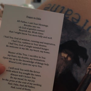 Odin Prayer Card - Etsy
