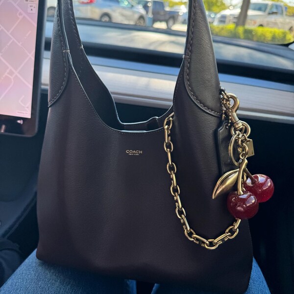 Cherry Purse Charm, Keychain for Purse, Trendy Bag Accessory, Cherry ...