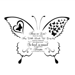 Memorial Butterfly Svg Files for Cricut in Loving Memory for - Etsy Canada