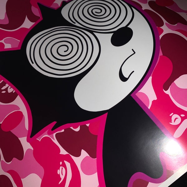 Felix Trippy Cat Bape Print - Art Print - Poster - Wall Art - Pop Art ...