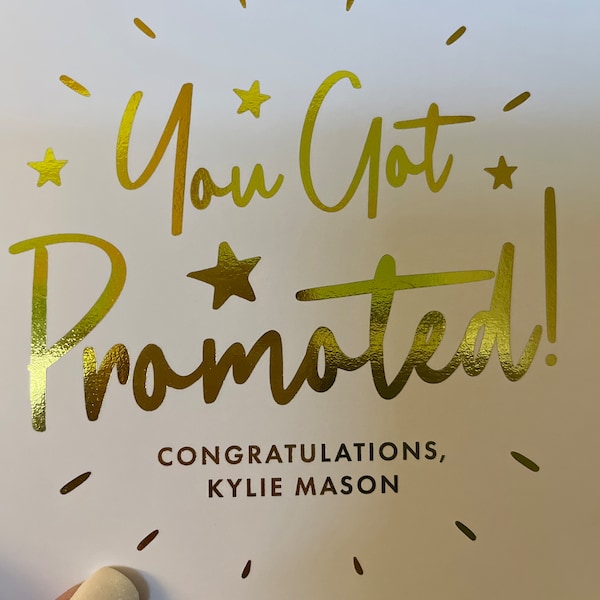Personalised You Got Promoted Card, Promotion Card, New Job Card ... Personalised You Got Promoted Card, Promotion Card, New Job Card ...
