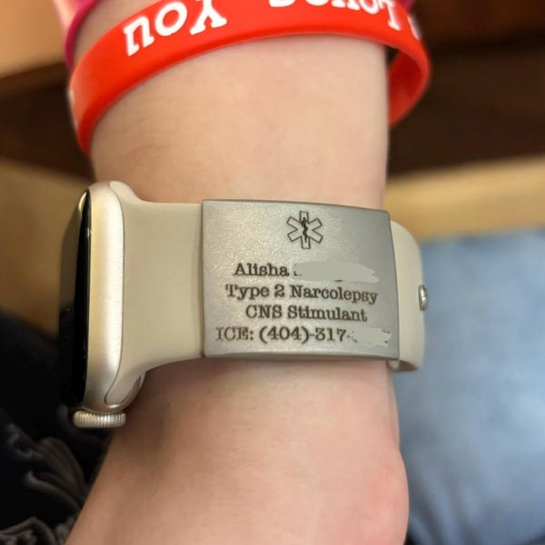 Personalized ID Tag for Watch Band, Engraved Medical ID Tag for Apple ...