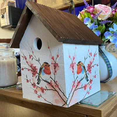 Robin Bird Box, Nesting Box, Garden Gifts, Birds - Etsy