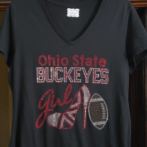 Custom Football Team and Colors RHINESTONE Mega Bling Shirt, Football ...