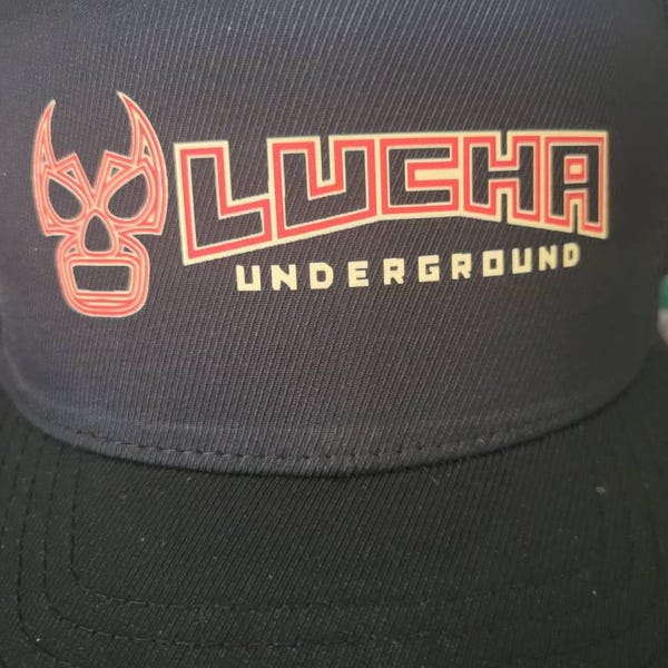 Lucha Libre Underground Logo Legend Symbol Men's Black Baseball Cap Hat ...