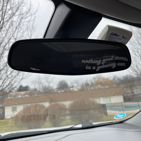 Getaway Car Mirror Decal Vinyl | Car Mirror Decal | Mirror Sticker ...
