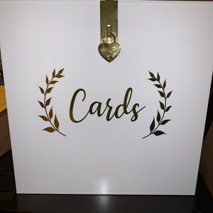 Cards With Wreath Leaves Decal Card Box Decal for Party Events ...