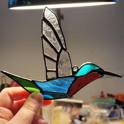 Hummingbird Stained Glass Pattern, Digital Pattern to Download, Stained ...
