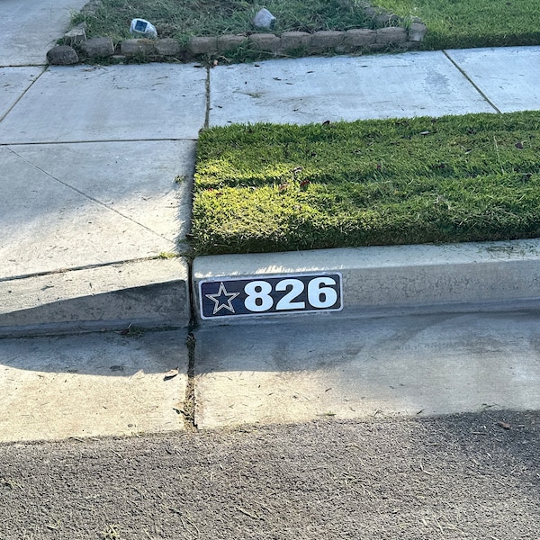 Sports Team Custom Curb Address Numbers: Reflective Aluminum Decal - Etsy