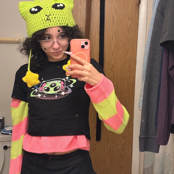 Alien Cat Crochet Hat; Gnarp Gnap Zeep Glorp - Etsy