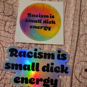 Holographic Anti Racism Sticker - Etsy