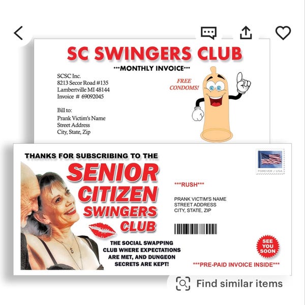 Pegging - Prank Mail Envelope Letter Joke - 100% Anonymous - Sent ...