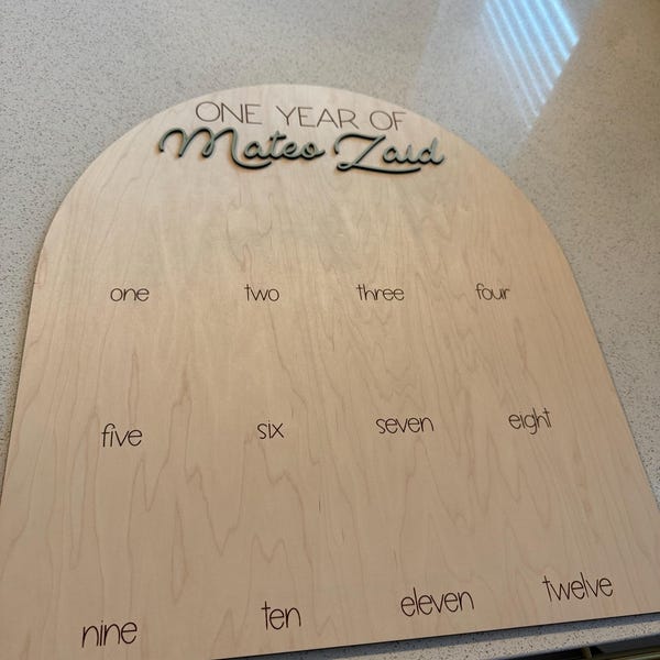 My First Year One Year of Photo Board Wooden Milestone Board 1st ...