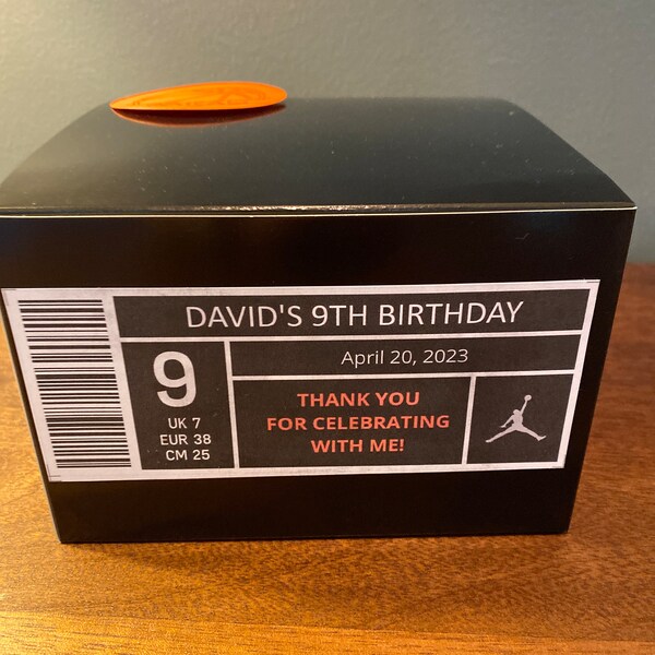 Shoe Box Label With Logo Editable Template, for Favor Box, Invitation ...