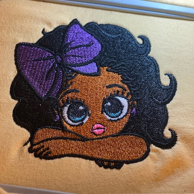 Girl Embroidery Design, 3 Sizes, Instant Download - Etsy
