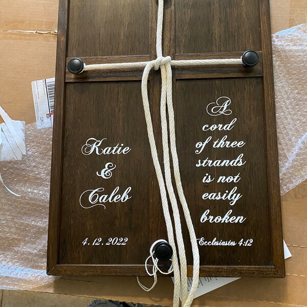 A Cord of Three Strands Unity Ceremony Braided Cross Sign | Braided ...