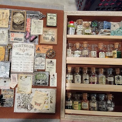 Spell Book Apothecary Potions Case Book Nook 4 Cover - Etsy