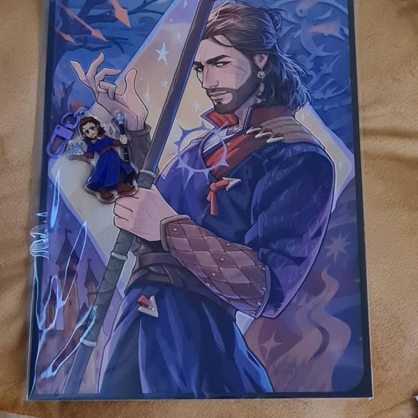 Wizard of Waterdeep (gale Dekarios) - Tarot Style Art Print - Baldur's ...