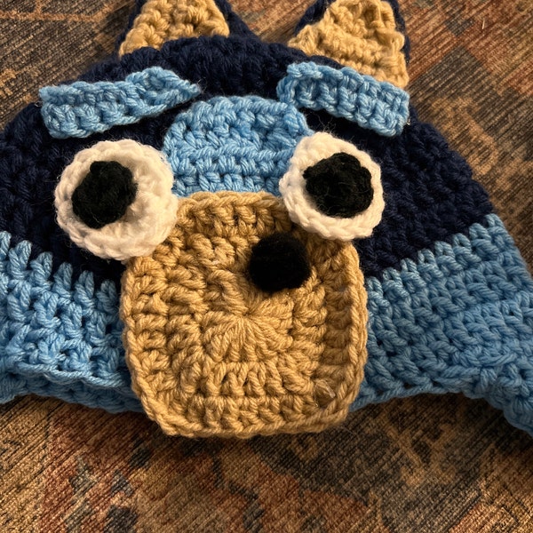 Bluey Chili, Bingo Hat, Crochet Bluey Bingo Hat, Crochet Chili Bandit ...
