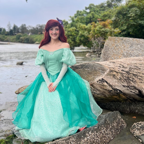 Green Ariel Mermaid Skirt Cosplay Costume - Etsy