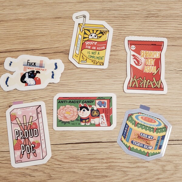 Proud POC Laminated Glossy Vinyl Sticker Chocolate/ Strawberry/ Banana ...