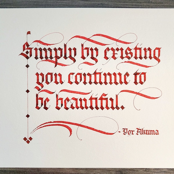 Custom Calligraphy Art, Personalized Quote Wall Art, Handwritten Gifts ...