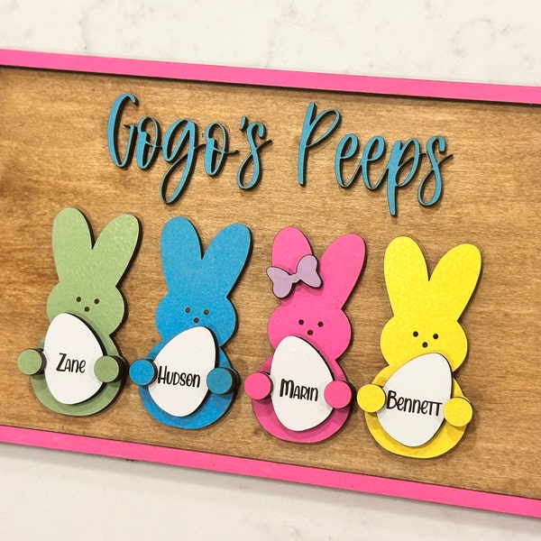 My Peeps, Personalized Sign Also "our Peeps" Available on the File ...