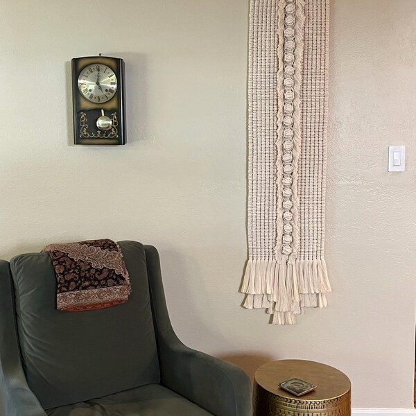 Large Macrame Wall Hanging, Modern Fiber Art Tapestry, Asymmetrical ...