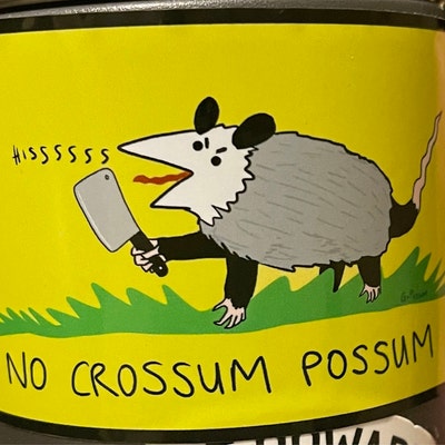 No Crossum Possum Sticker - Etsy