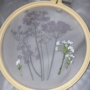 Transparent Embroidery Kit for Beginner / Flowers Embroidery / - Etsy
