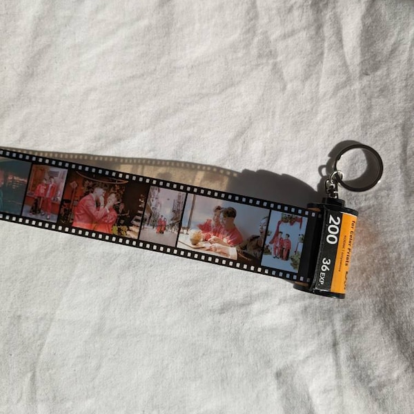 Personalized Photos Film Roll Keychain, Custom Photo Film Roll Keychain ...