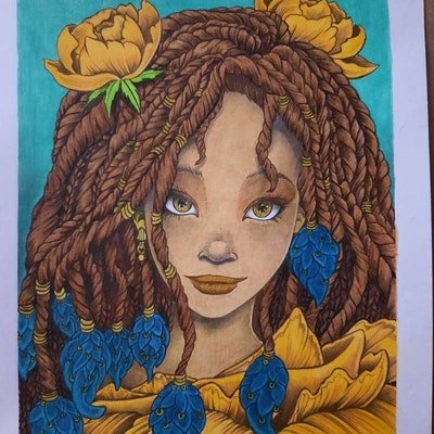 Camille / Kevin Teoart / Coloring Page / Grayscale Illustration - Etsy