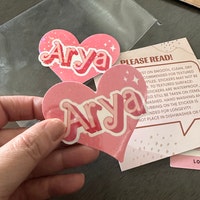 Personalized Name Sticker Custom Name Sticker Shadow Name - Etsy