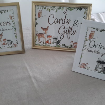 Woodland Baby Shower Signs, Woodland Table Signs, Woodland Welcome Sign ...