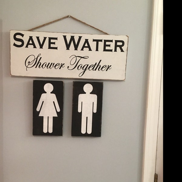 Boy and Girl Bathroom Sign, Restroom Sign, Bathroom Sign, Bathroom ...