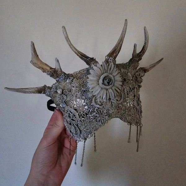 Small Horned Crown Mask - Etsy