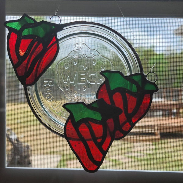 DIGITAL DOWNLOAD Pattern | Juicy Strawberry | Stained Glass Pattern - Etsy